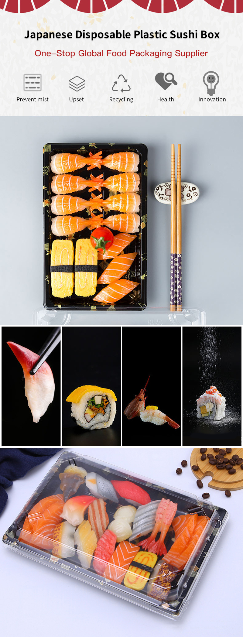 Plastic Sushi Trays Take Out Sushi Box - Buy Sushi Tray, Disposable ...